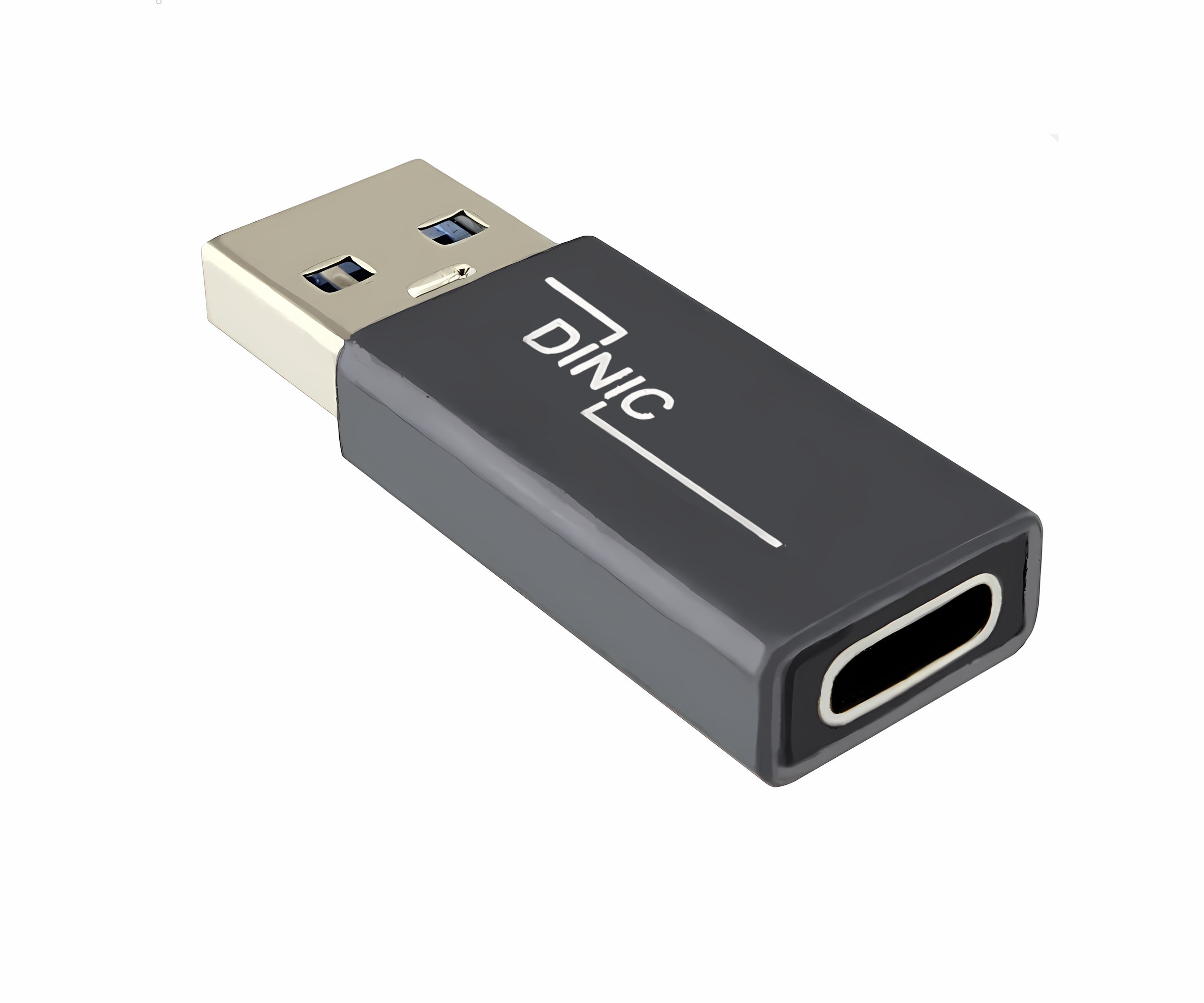 MAG Kabel - Adapter, USB A plug to USB C socket, aluminium box, space ...